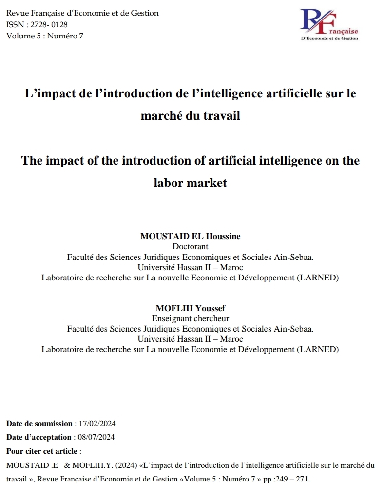 L Impact De L Introduction De L Intelligence Artificielle Sur Le Marché
